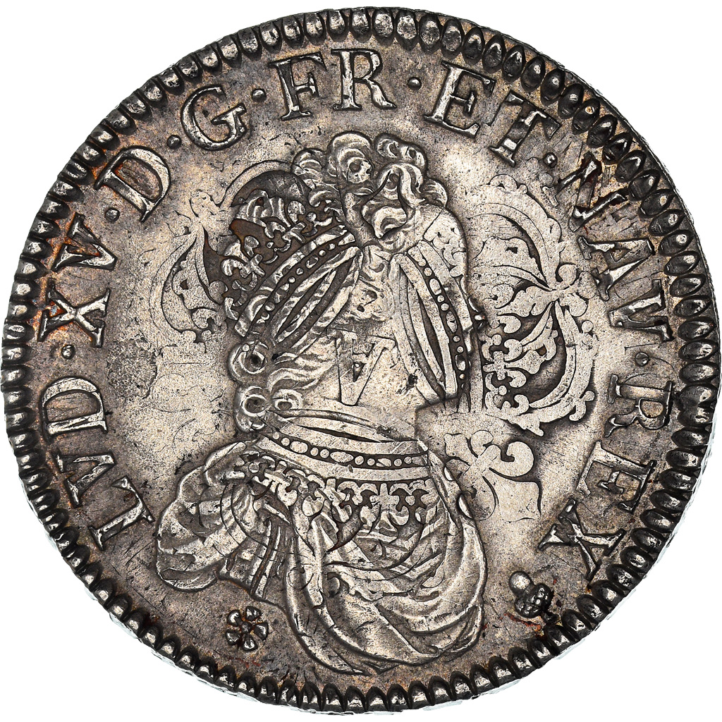 Coin, France, Louis XV, Écu Vertugadin, Ecu, 1716, Reims, , Silver