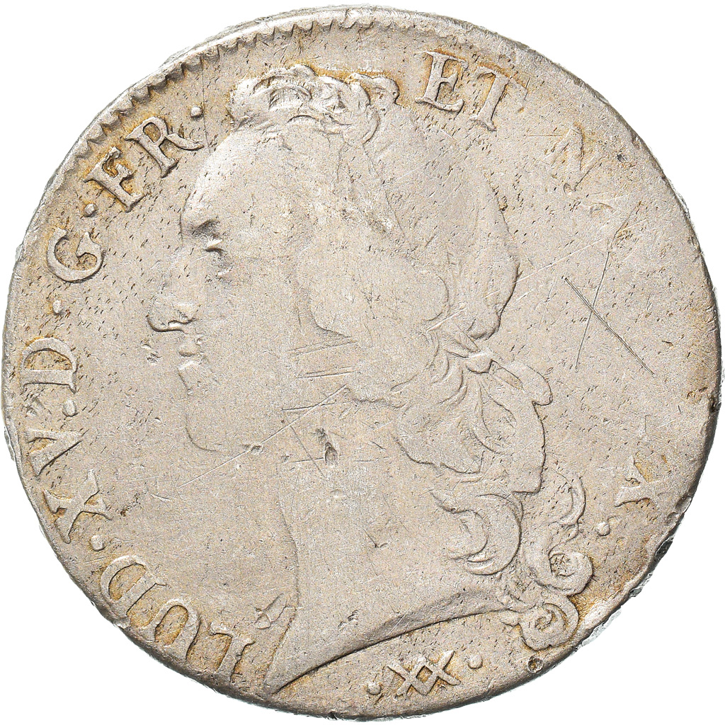 Coin, France, Louis XV, Écu au bandeau, Ecu, 1749/7, Bordeaux,