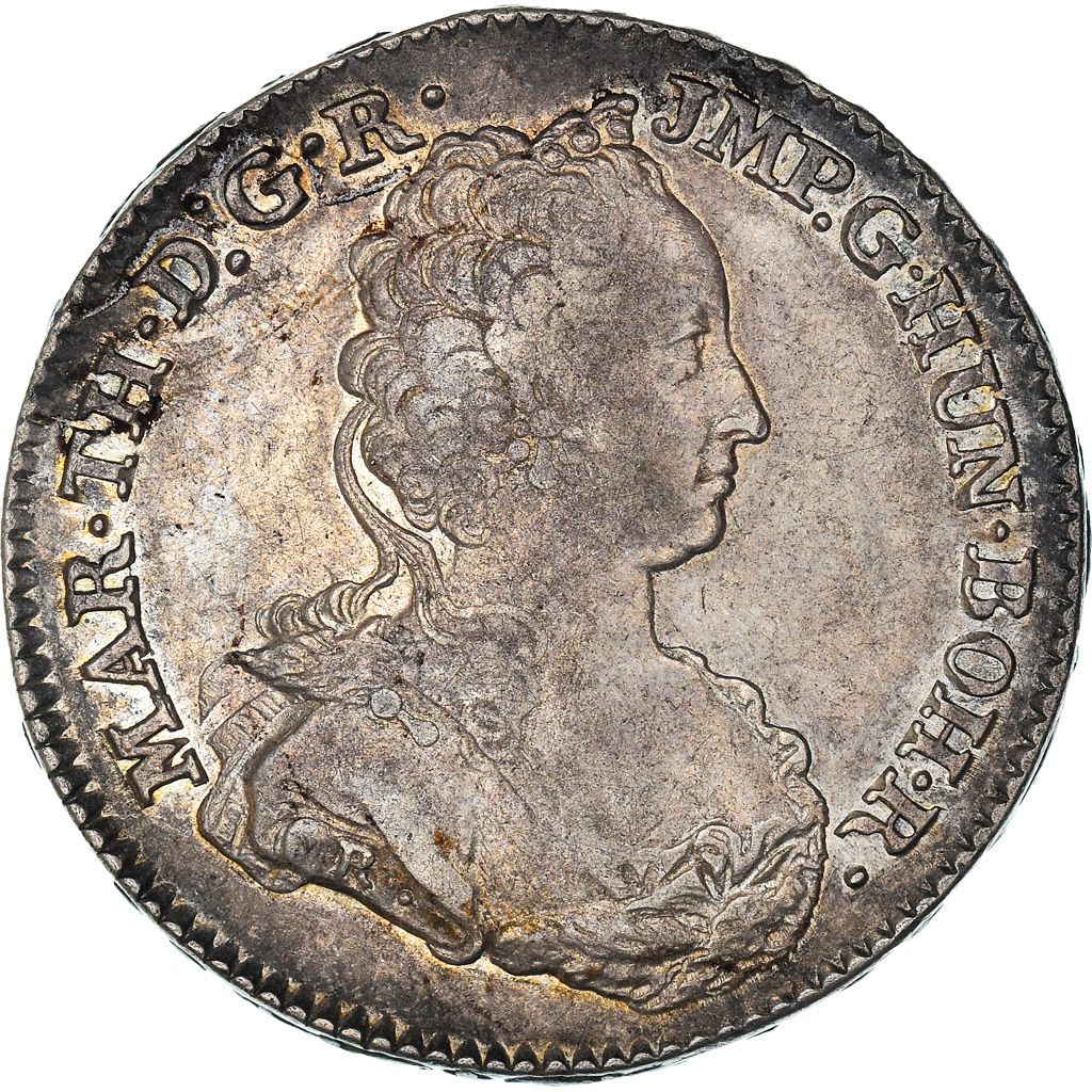 Coin, AUSTRIAN NETHERLANDS, Maria Theresa, 1/2 Ducaton, 1754, Antwerp
