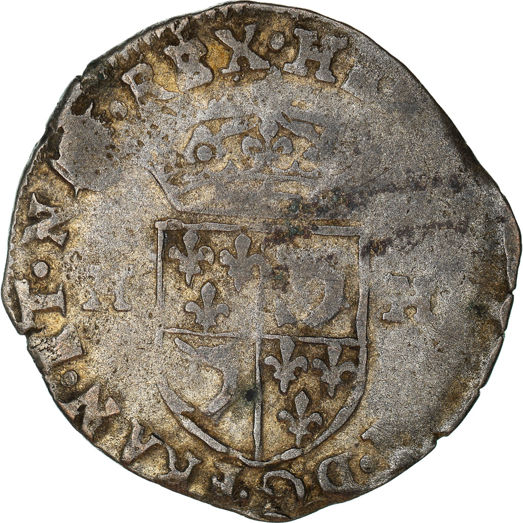 Coin, France, Henri IV, Douzain du Dauphiné, 1593, Grenoble, , Billon
