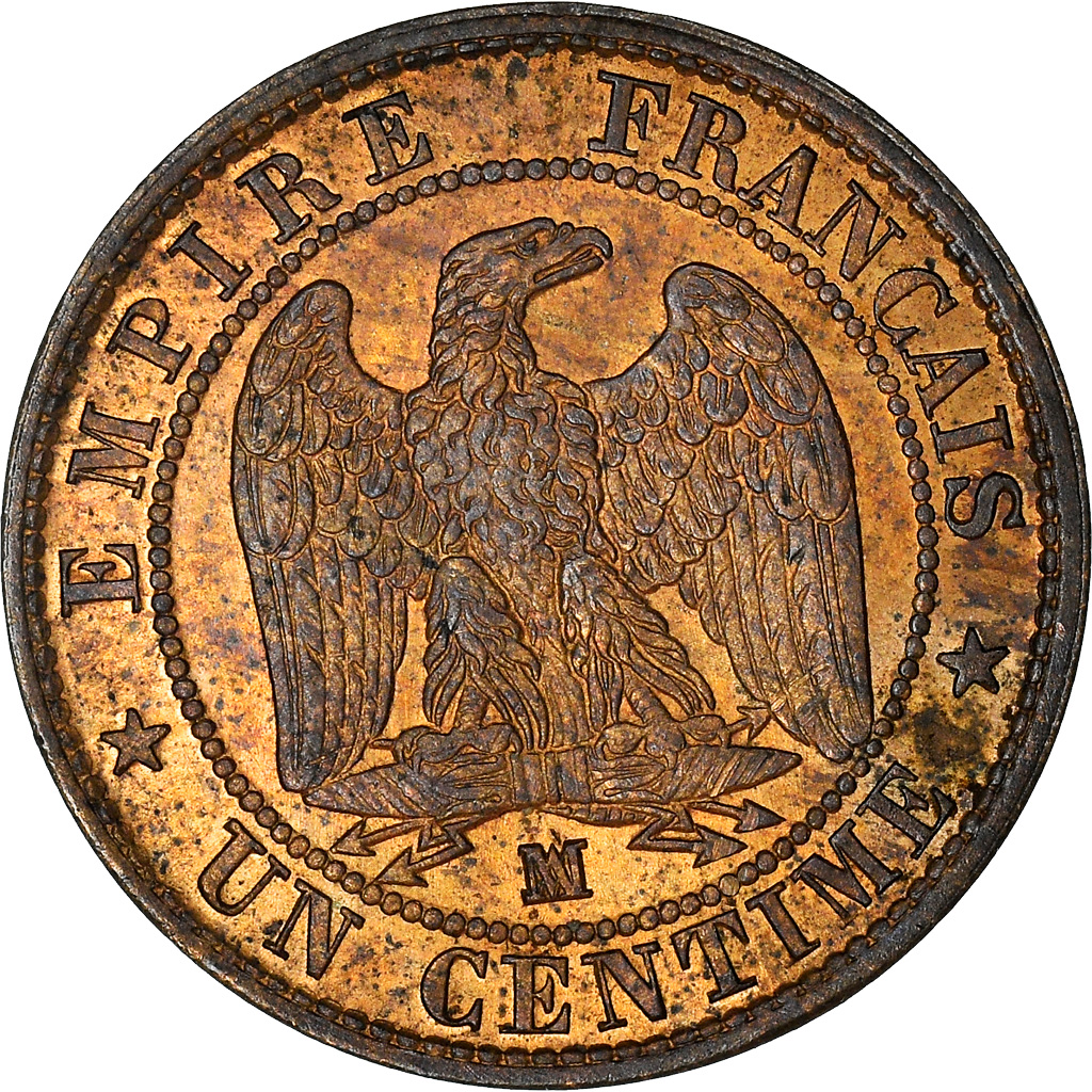 Coin, France, Napoleon III, Centime, 1856, Marseille, , Bronze