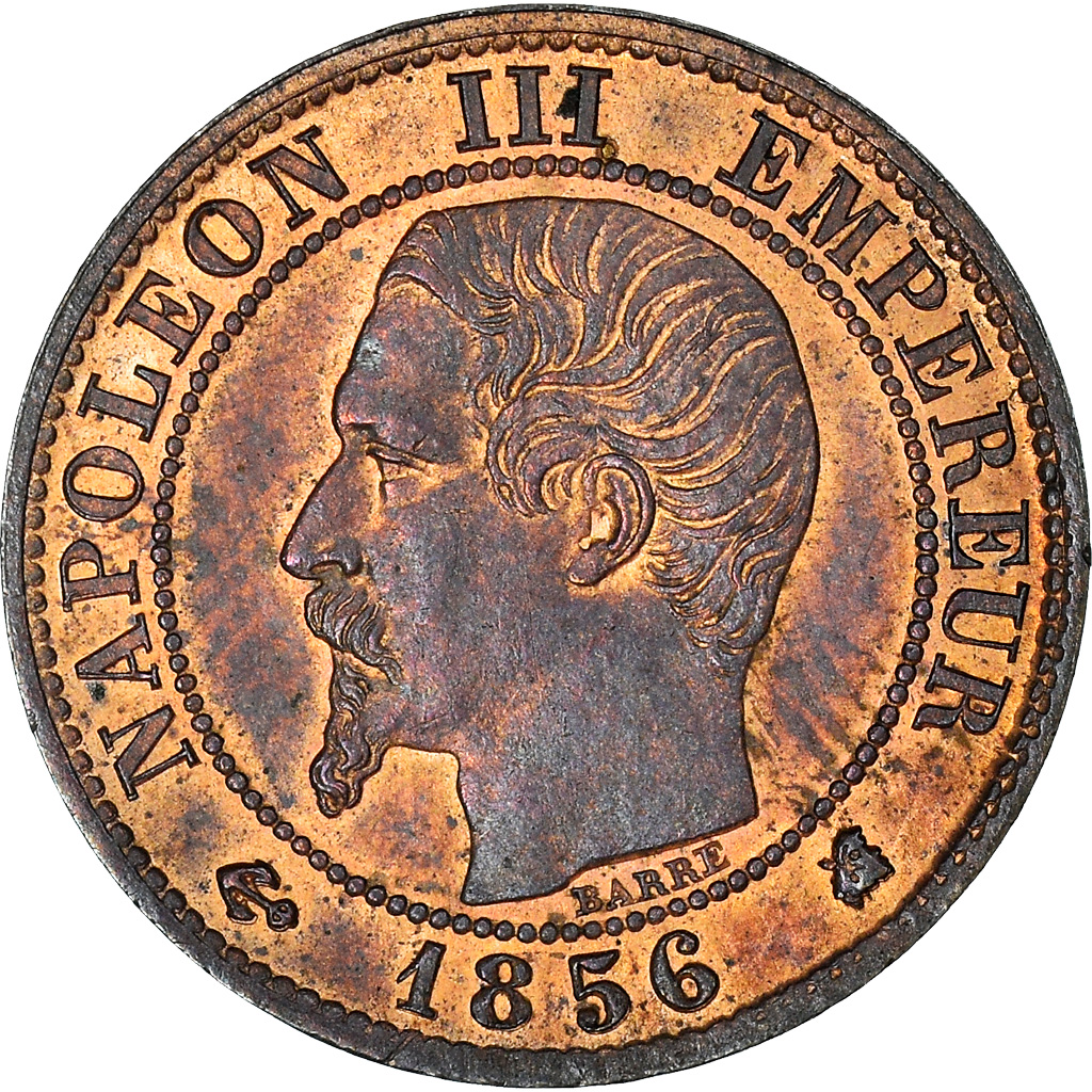 Coin, France, Napoleon III, Napoléon III, Centime, 1856, Bordeaux,