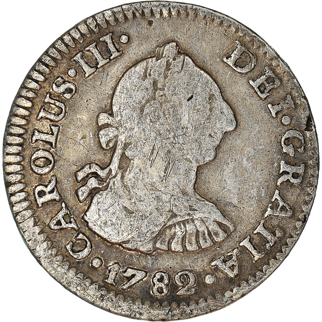 Coin, Mexico, Charles III, 1/2 Réal, 1782, Mexico City, , Silver