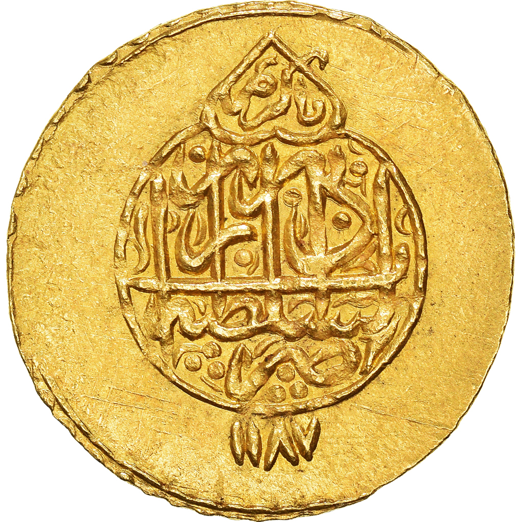 Coin, Zand dynasty, Muhammad Karim Khan, 1/4 Mohur, AH 1187 (1773), Tabriz