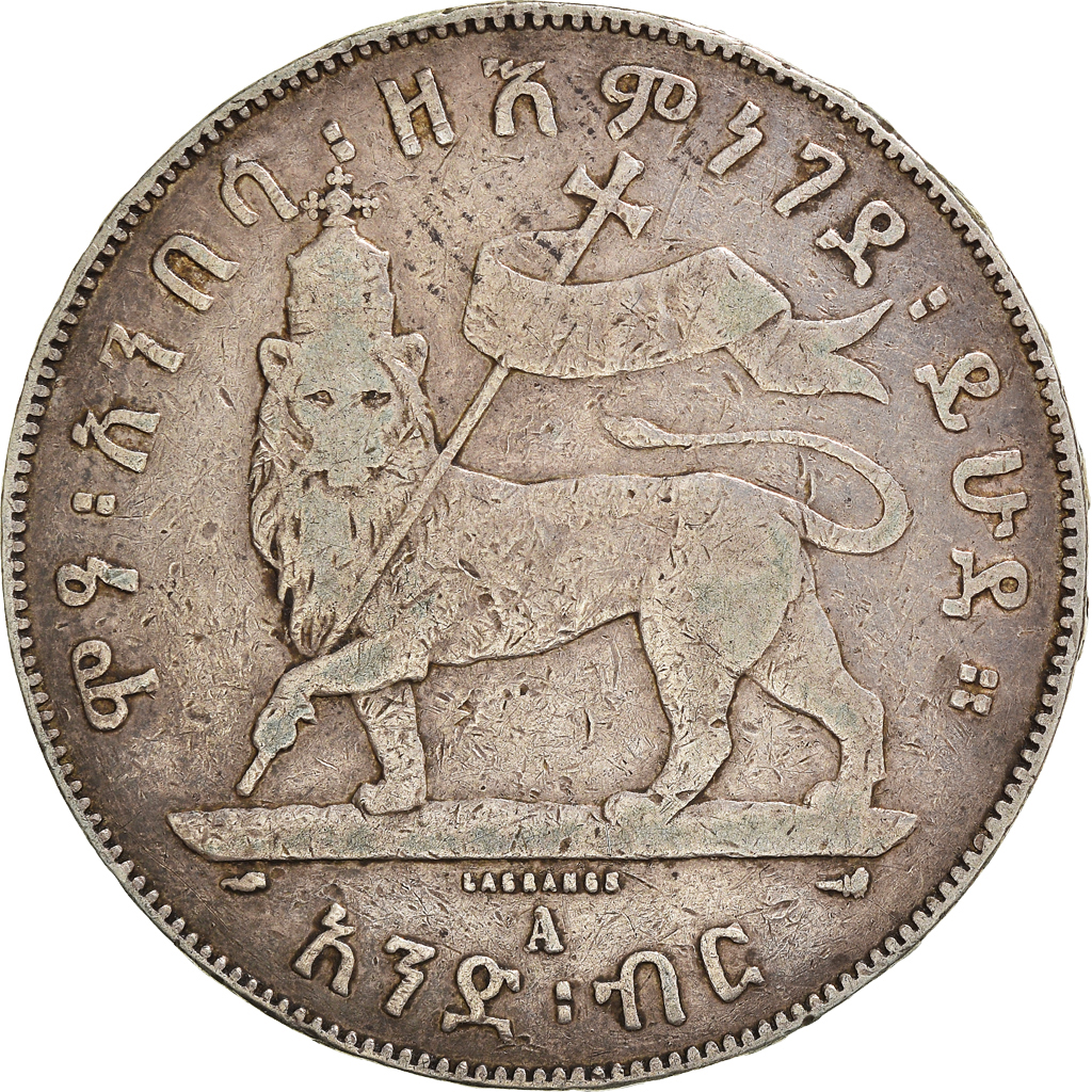 Coin, Ethiopia, Menelik II, Birr, 1897, Paris, , Silver, KM:5