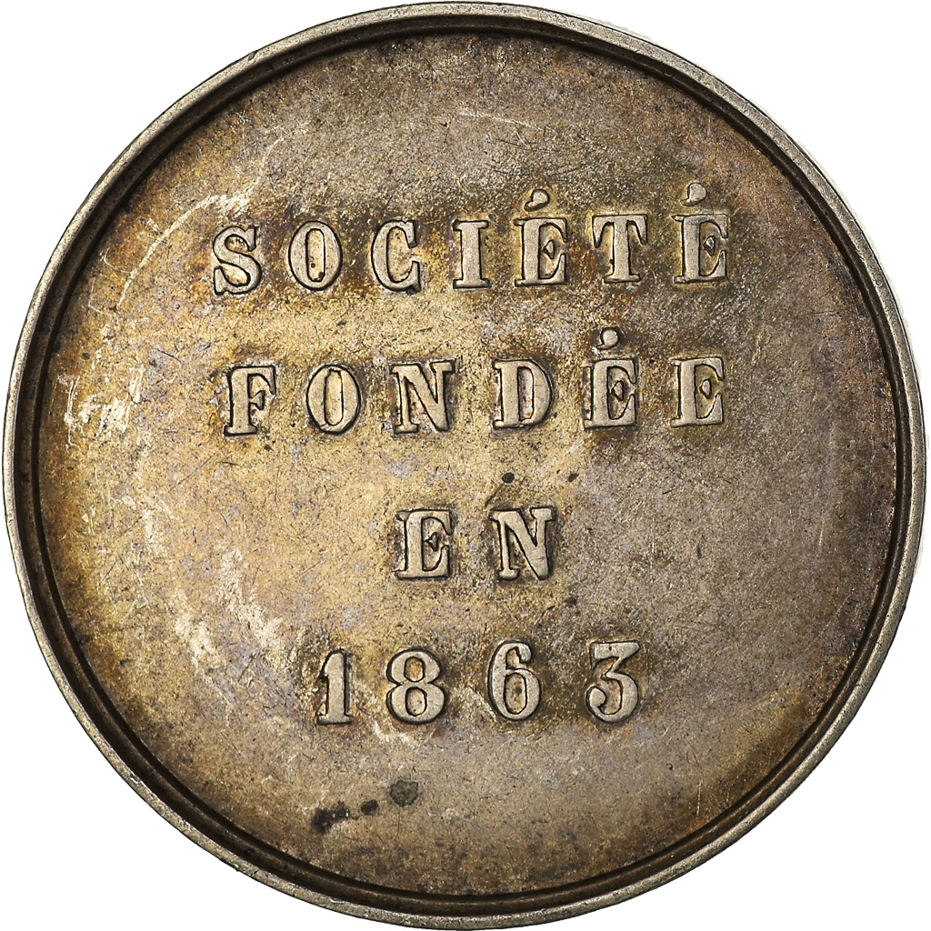 France, Token, Chambre syndicale des Entrepreneurs de Lyon, 1863,
