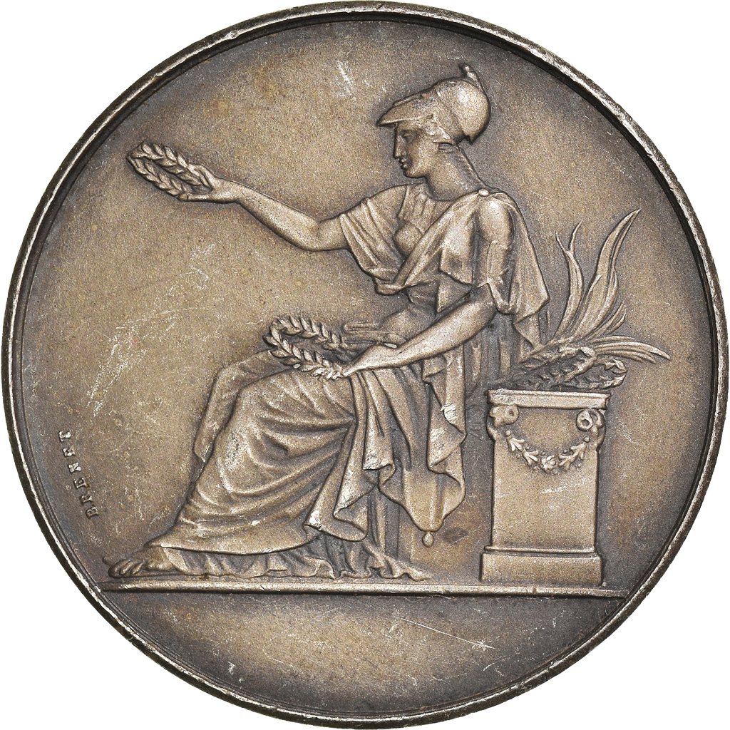 France, Medal, Cours Dieterlen, Simone Sachs, 1920, Brenet, , Silvered