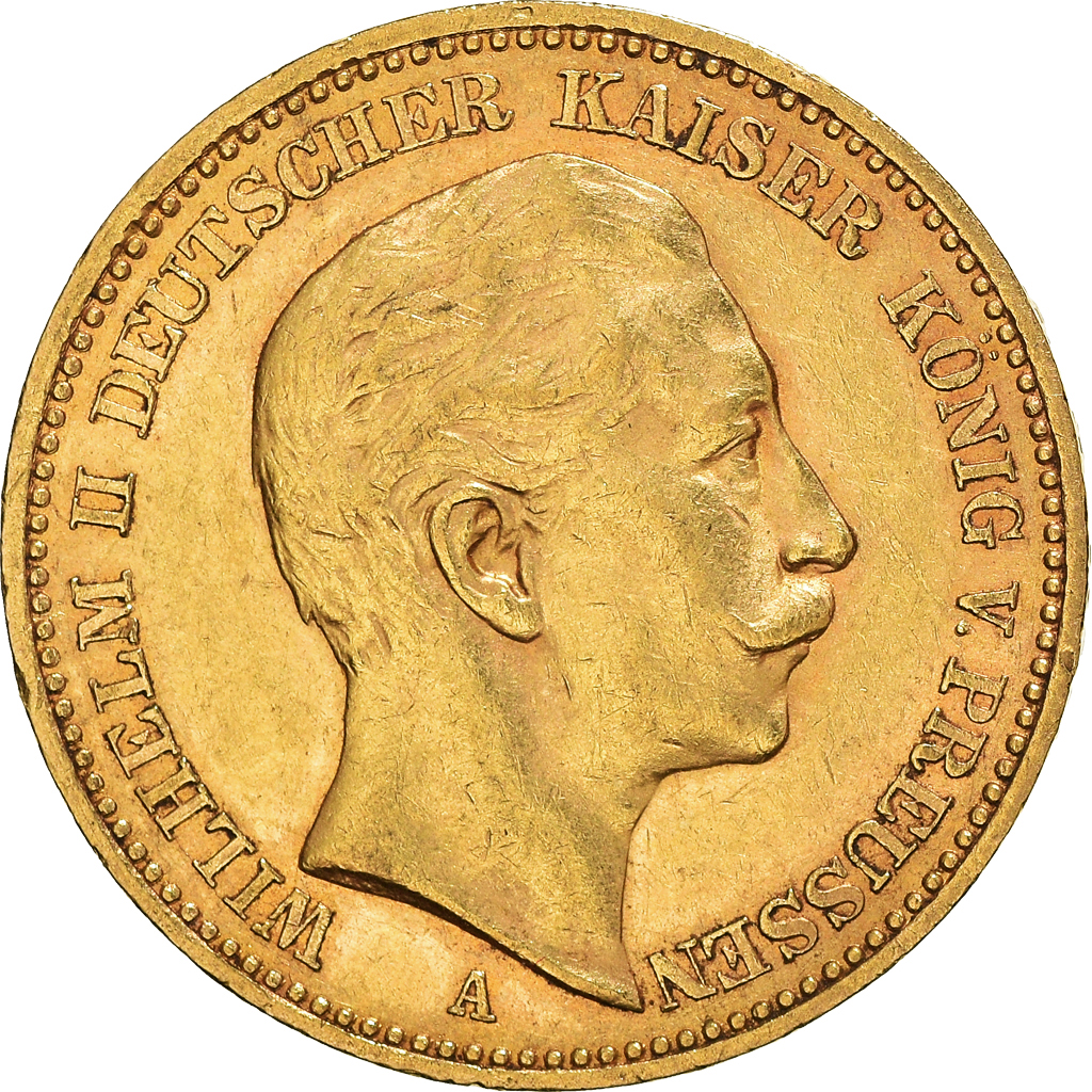 Coin, German States, PRUSSIA, Wilhelm II, 20 Mark, 1906, Berlin,