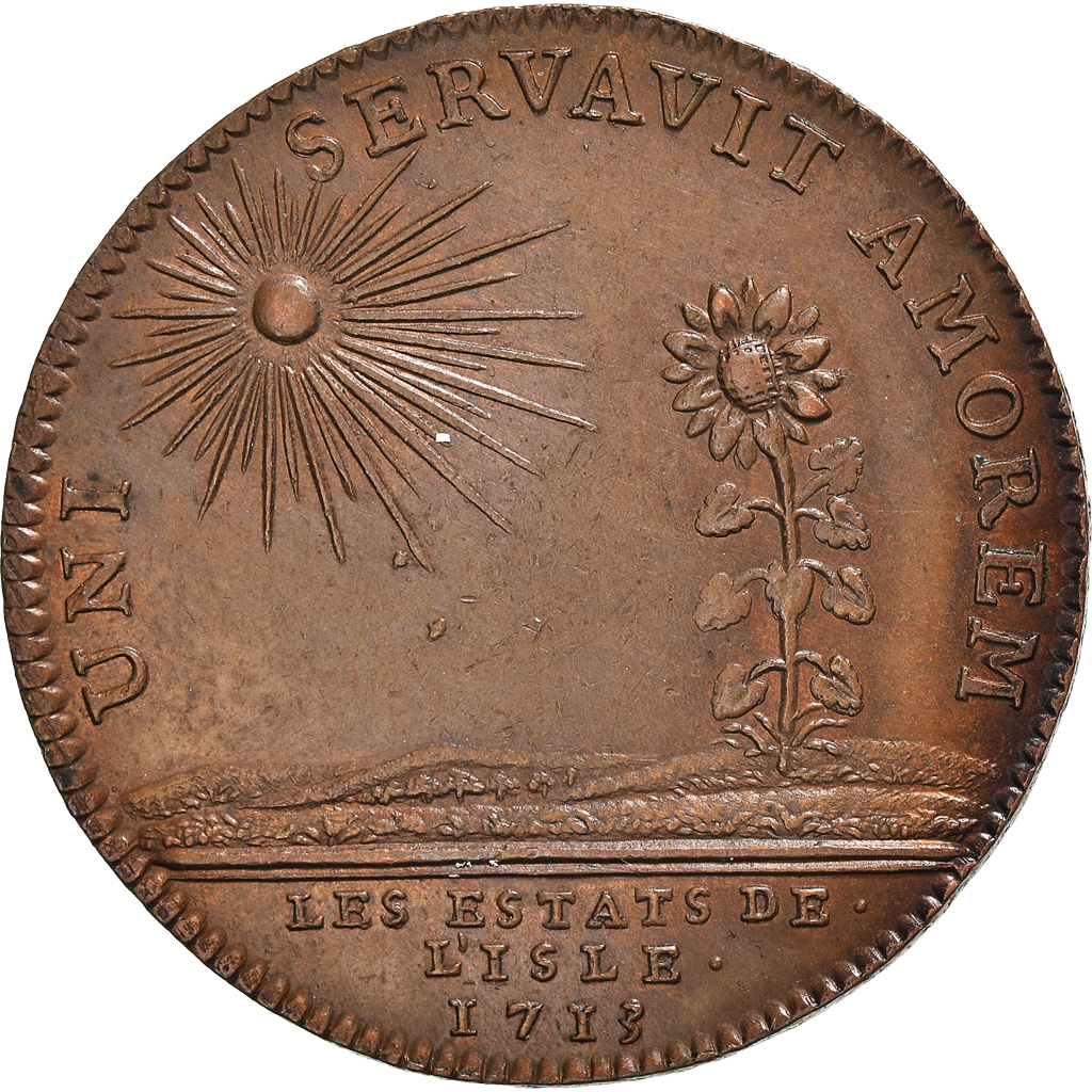 France, Token, Royal, Louis XIV, États de Lille, 1713, , Copper
