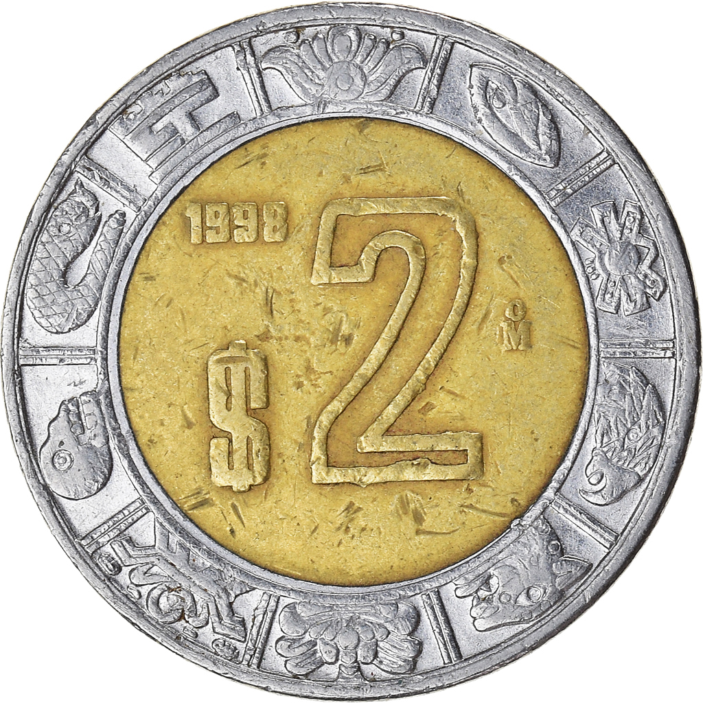 Coin, Mexico, 2 Pesos, 1998 | North & Central American and Caribbean Coins