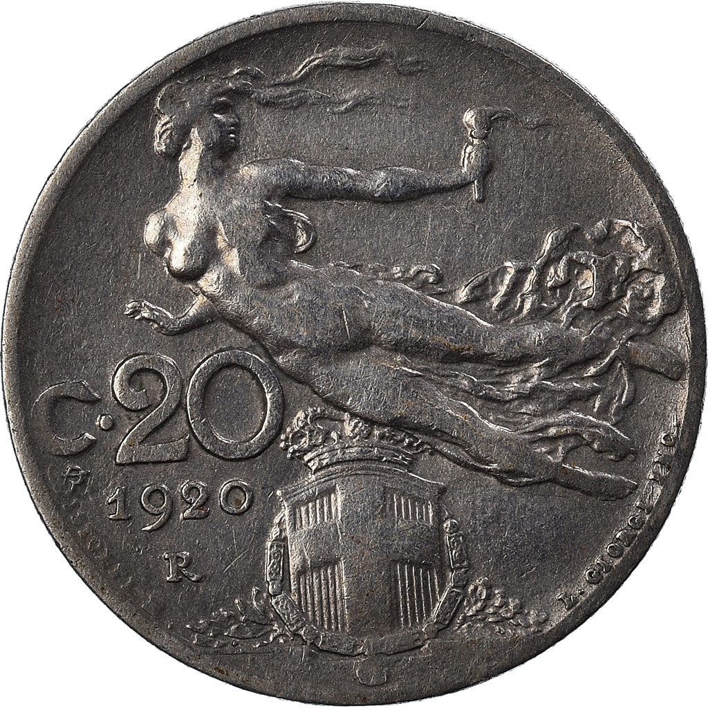 Coin, Italy, 20 Centesimi, 1920 | European Coins