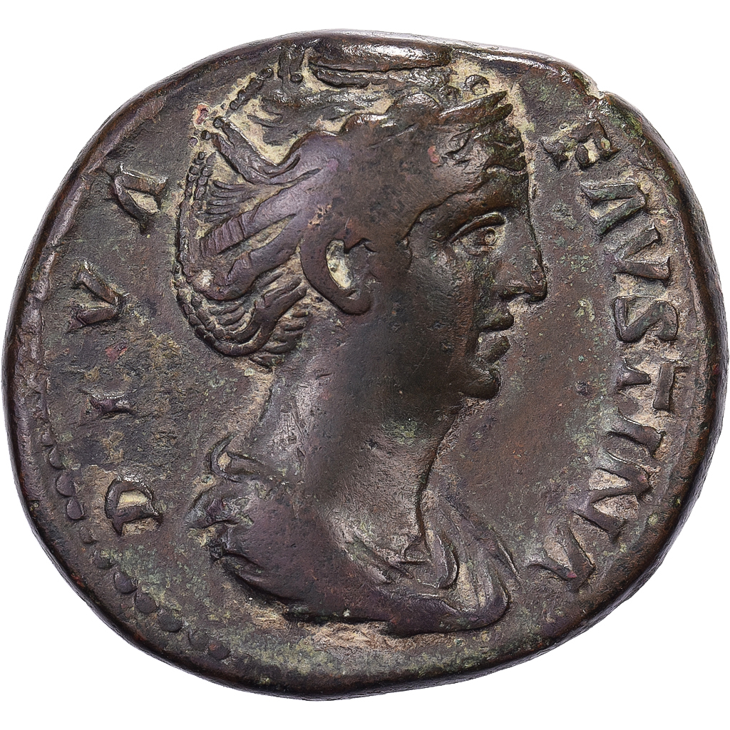 Diva Faustina I, Dupondius/As, 141, Rome, Bronze, | Roman Imperial Coins