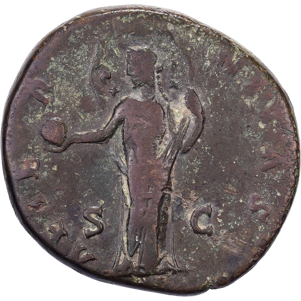 Diva Faustina I, Dupondius/As, 141, Rome, Bronze, | Roman Imperial Coins