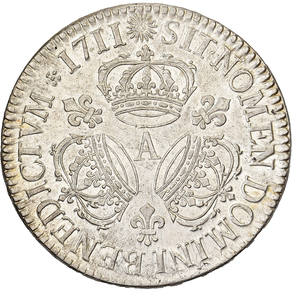 France, Louis XIV, Ecu aux 3 couronnes, 1711, Paris, Silver, | European ...